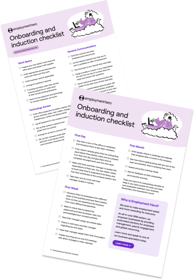 Employee Onboarding & Induction Checklist Template | Employment Hero