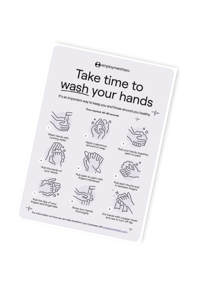 Printable Hand Hygiene Poster (Free) | Employment Hero